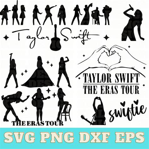 6 Taylor Swift Svg Bundle Taylor Swift Vector Taylor Swift Clipart Swiftie Svg Eras Tour Svg