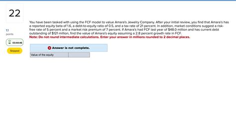 Solved You Have Been Tasked With Using The FCF Model To Chegg