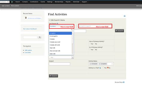 Drupal 7 Civicrm Activity Search And Advance Search Customization Stack Overflow