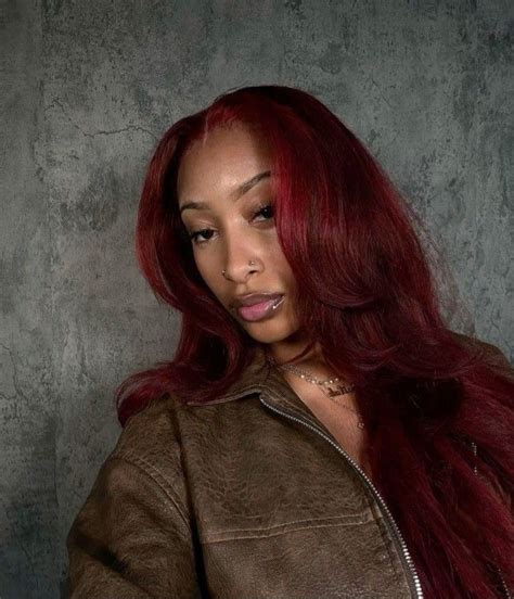 Deep Red Hair On Black Women Wine Red Hair On Black Women