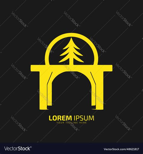 Modern Abstract Table Logo Design Template Vector Image