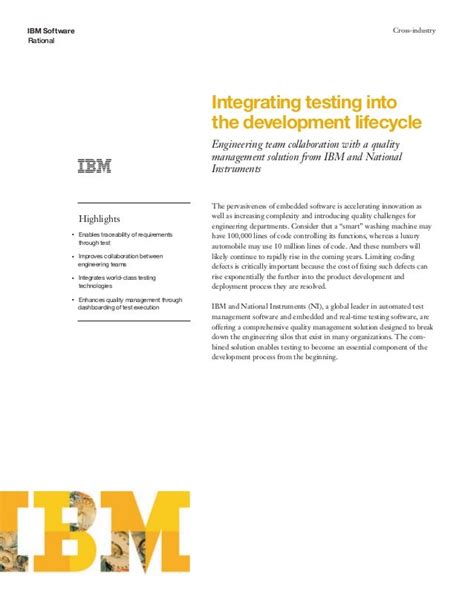 Integrating Testing Into The Development Lifecycle