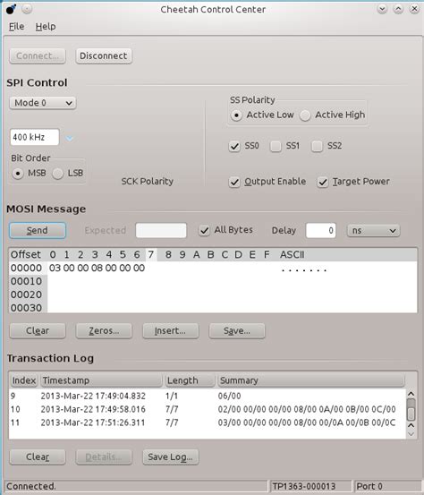 writing and reading from spi flash using cheetah adapter and cheetah