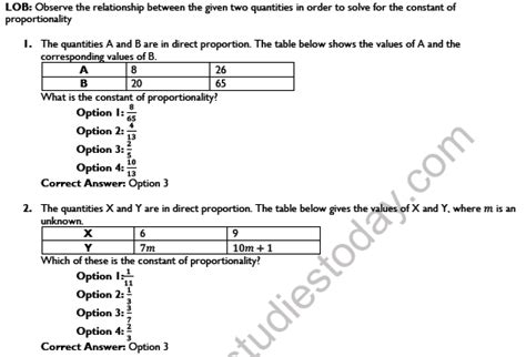 Cbse Class 8 Maths Direct And Inverse Proportion Worksheet Set B