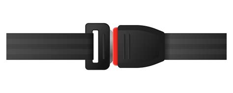 흰색 배경에 격리된 안전 벨트의 벡터 그림 현실적인 폐쇄 형 드라이브 안전 벨트 블랙 로드 스트랩 자동차 및 비행기 안전 운송 규칙 거리에 대한 스톡 벡터 아트 및 기타