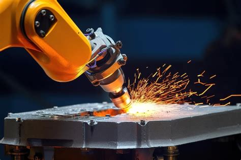Premium Ai Image Automated Robot Arm Assembly Line