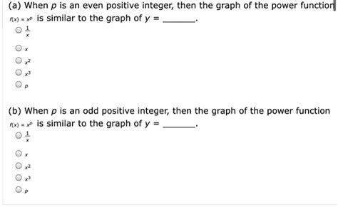 Solved A When P Is An Even Positive Integer Then The Graph Of The