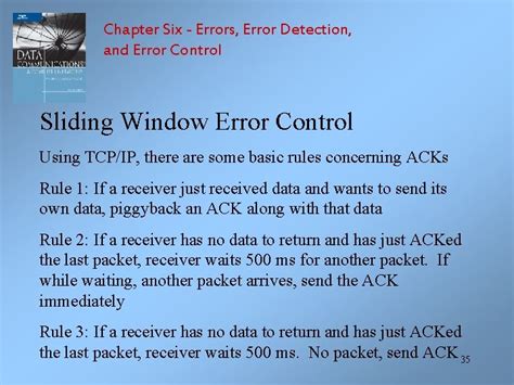 Chapter Six Errors Error Detection And Error Control