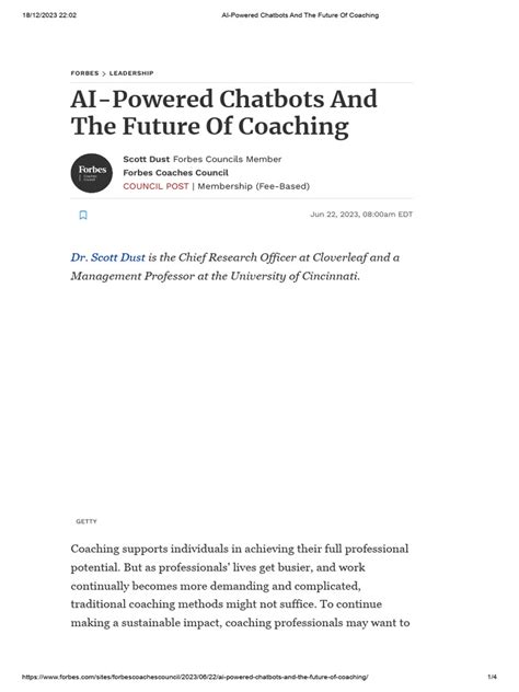 ai powered chatbots and the future of coaching pdf