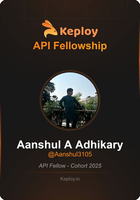 Apis Opensource Keploy Techcommunity Careergrowth Aanshul Adhikary