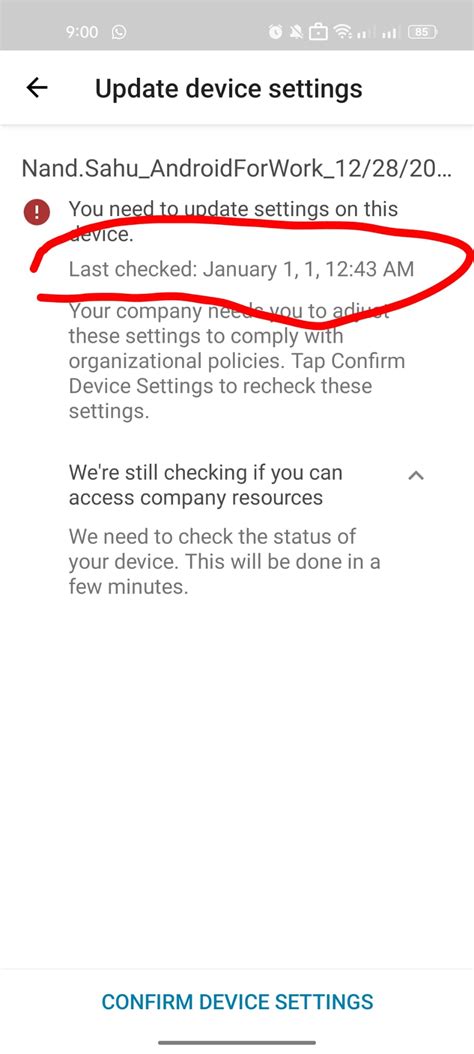intune company portal enrollment fails after android 12 upgrade on my