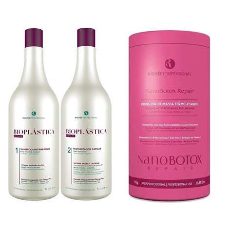 Richee Bioplástica Kit 2x1l Btx Nano Richee 1kg Shopee Brasil