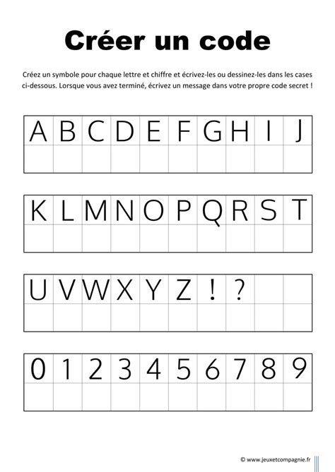Codes Secrets Code Secret Codage Écrire Un Message