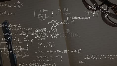 Mathematical Equations Against Open Book Stock Video Video Of Montage