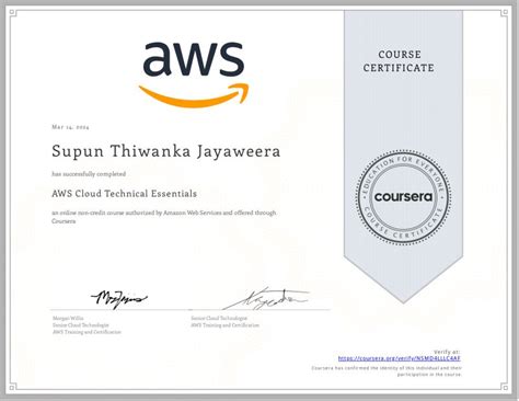 Supun Jayaweera On Linkedin I Completed Aws Cloud Technical Essentials