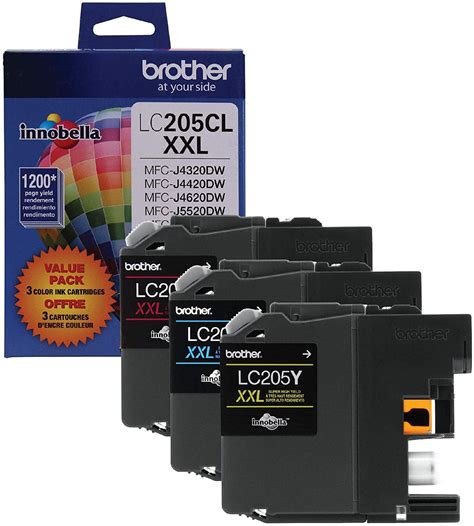Brother Genuine Super High Yield Color Printer Ink Cartridge Lc2053pks