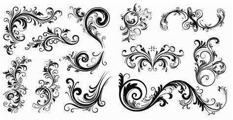 Premium Vector Ornamental Curls Swirls Divider And Filigree Ornaments