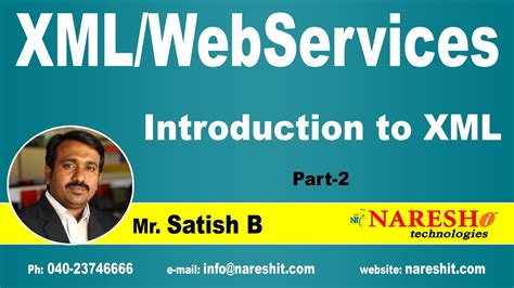Introduction To Xml Part 2 Xml Tutorial Satish B Youtube