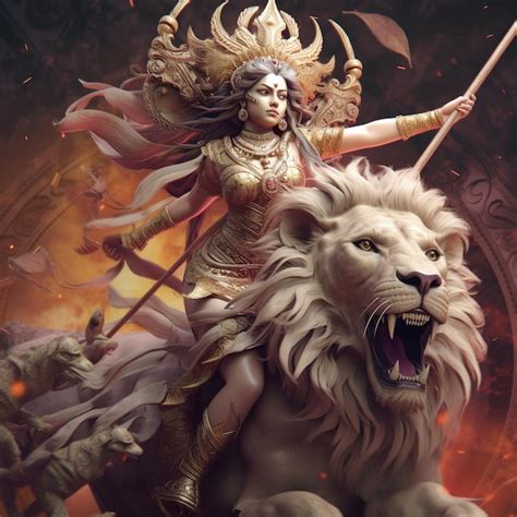 Premium Ai Image Maa Durga Generative Ai