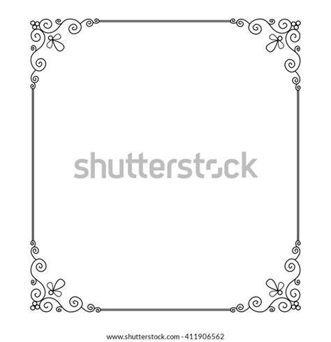 Scroll Border Vector Stock Vector Royalty Free 411906562 Shutterstock