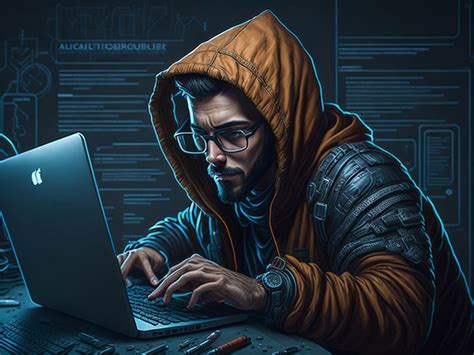 Premium Ai Image Portrait Of Male Computer Programmer