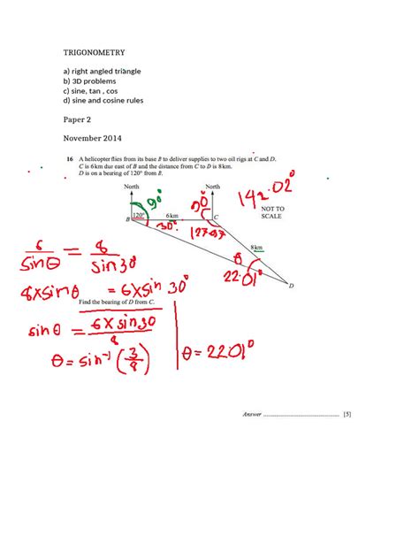 Trigonometry Paper 2 4 4 Pdf