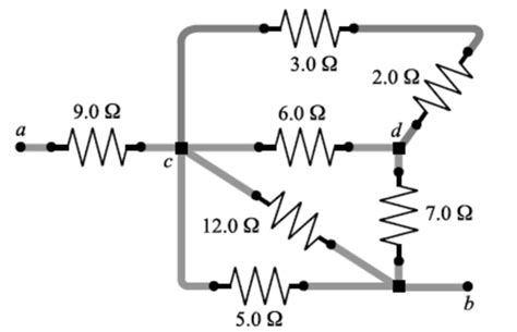 [solved] find the equivalent resistance between points a and b