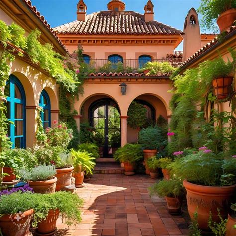 Hacienda Style Homes Courtyard Mexican Style House With Courtyard