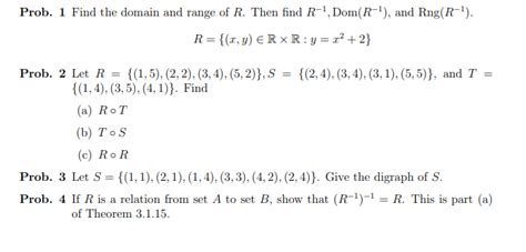 solved prob 1 find the domain and range of r then find