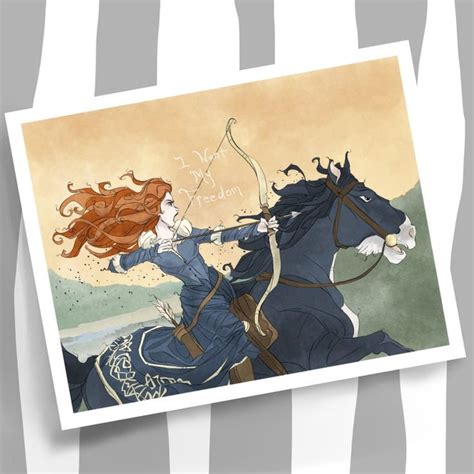 Brave Merida Disney Fan Art Feminist Inspirational Feminism