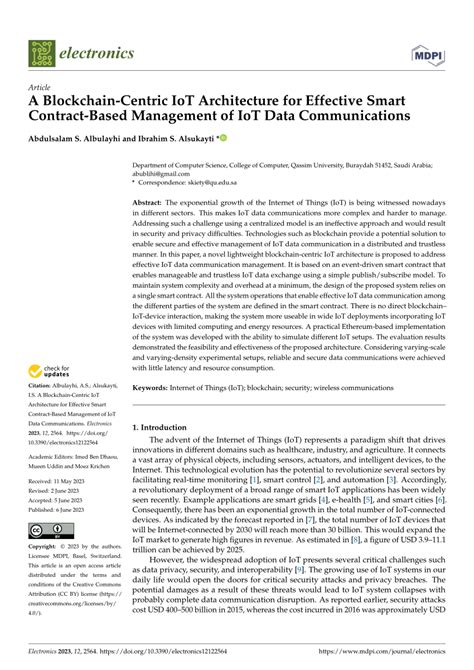 Pdf A Blockchain Centric Iot Architecture For Effective Smart