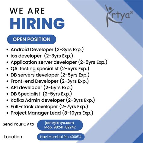Jeett Rana On Linkedin We Are Hiring Krtya Technologies Pvt Ltd We Are Looking For…