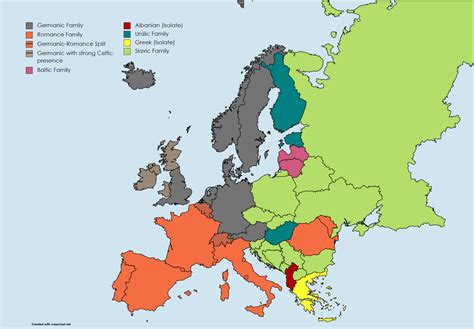 The Main Language Families Of Europe By Thessiz Maps On The Web