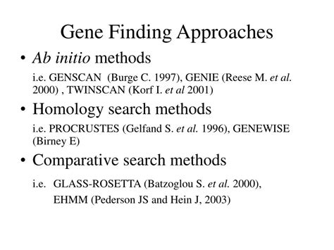 Ppt Gene Finding Approaches Powerpoint Presentation Free Download