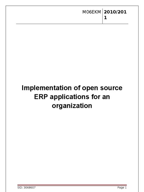 Examples Of Open Source Erp Systems Download Free Pdf Enterprise