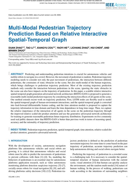 Pdf Multi Modal Pedestrian Trajectory Prediction Based On Relative
