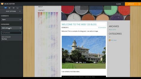 Adding Categories To Posts On Weebly Youtube