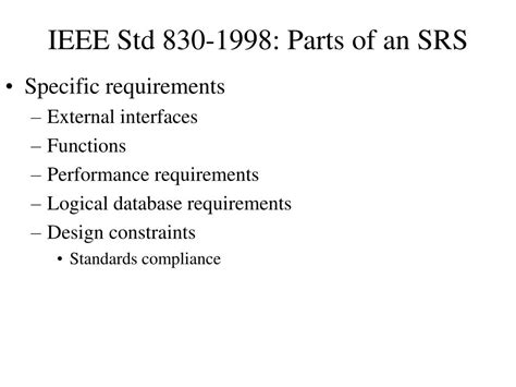 Ppt Software Requirements Specification Srs Powerpoint Presentation Id 523041