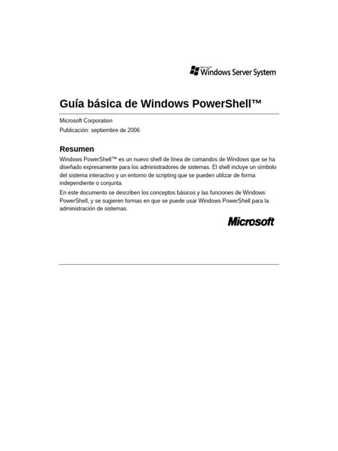 Microsoft Powershell Pdf