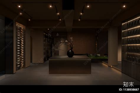 现代餐饮店走廊3d模型下载【id1138938667】知末3d模型网
