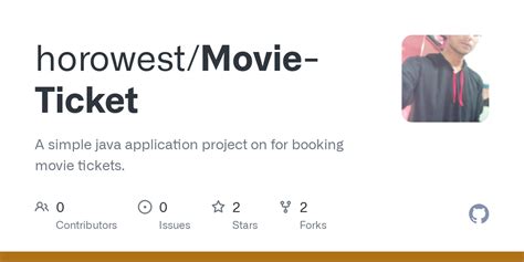 Github Horowest Movie Ticket A Simple Java Application Project On For Booking Movie Tickets