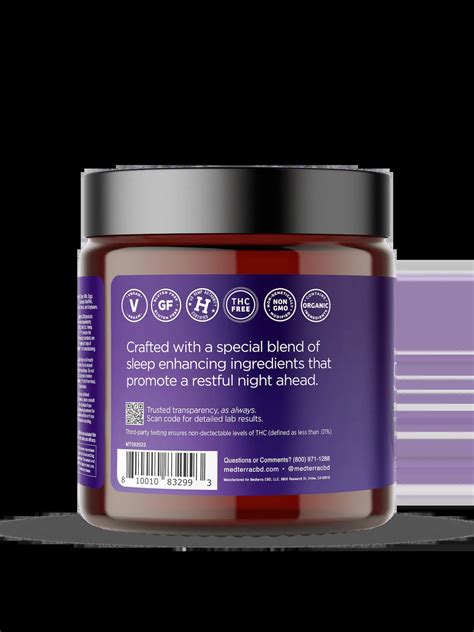 Medterra Sleep Tight Cbd Gummies 25mg Isolate Thc Free Blackberry