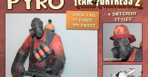 Team Fortress 2 Pyro Papercraft Papercraft Paradise Papercrafts Paper Models Card Models
