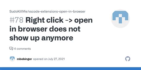 Right Click Open In Browser Does Not Show Up Anymore Issue Sudokillme Vscode