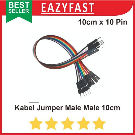 Jual Kabel Jumper Cable Dupont 10 Cm Isi 10 Male Male Arduino