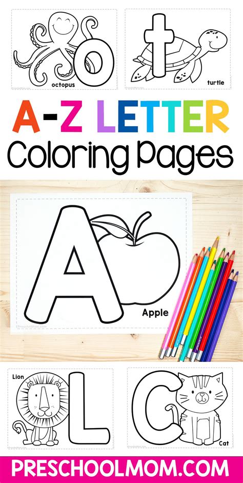 Alphabet Coloring Pages Preschool Letters Homeschool Preschool