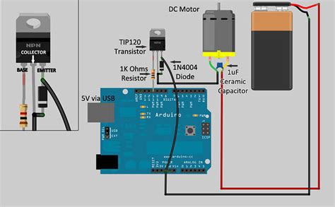 Arduino Dc Motor Transistor Diode