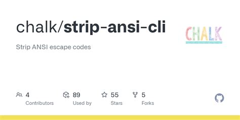 github chalk strip ansi cli strip ansi escape codes