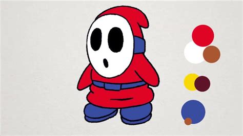 How To Draw Shy Guy From Mario Step By Step