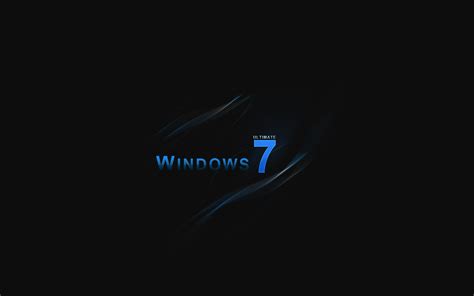 Windows 7 Ultimate Black Wallpaper
